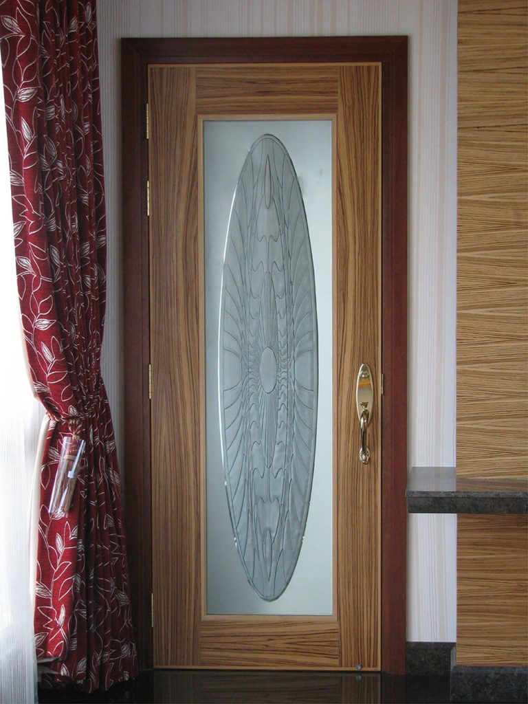 Etched Glass Door, Private Residence, Miri Sarawak | Avatar Glass Art
